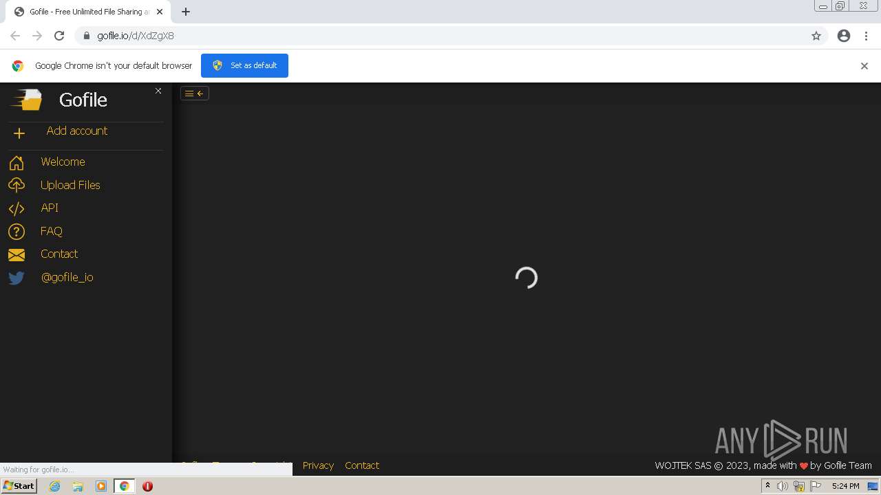 Malware analysis https://gofile.io/d/XdZgX8 Malicious activity | ANY ...
