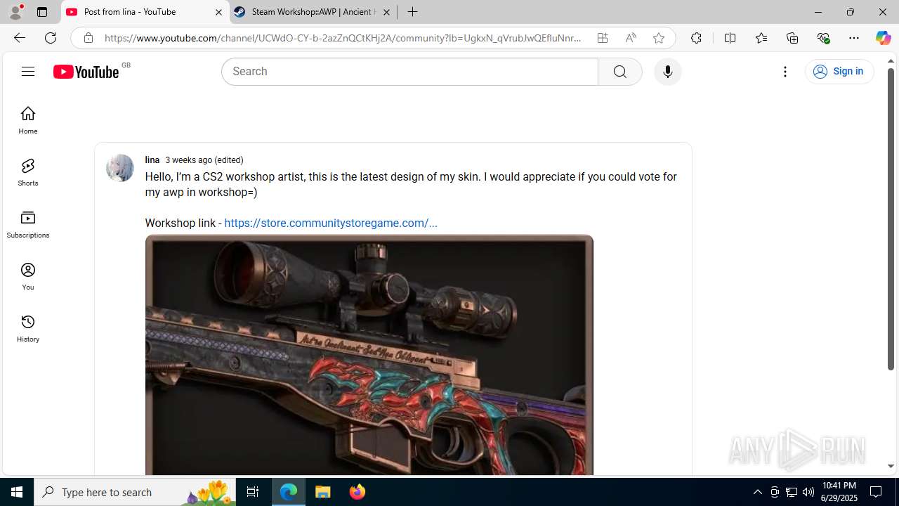 Malware analysis https://steamcommunity.com/linkfilter/?u=http%3A%2F ...