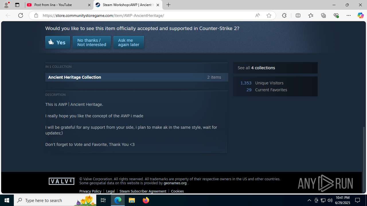 Malware analysis https://steamcommunity.com/linkfilter/?u=http%3A%2F ...