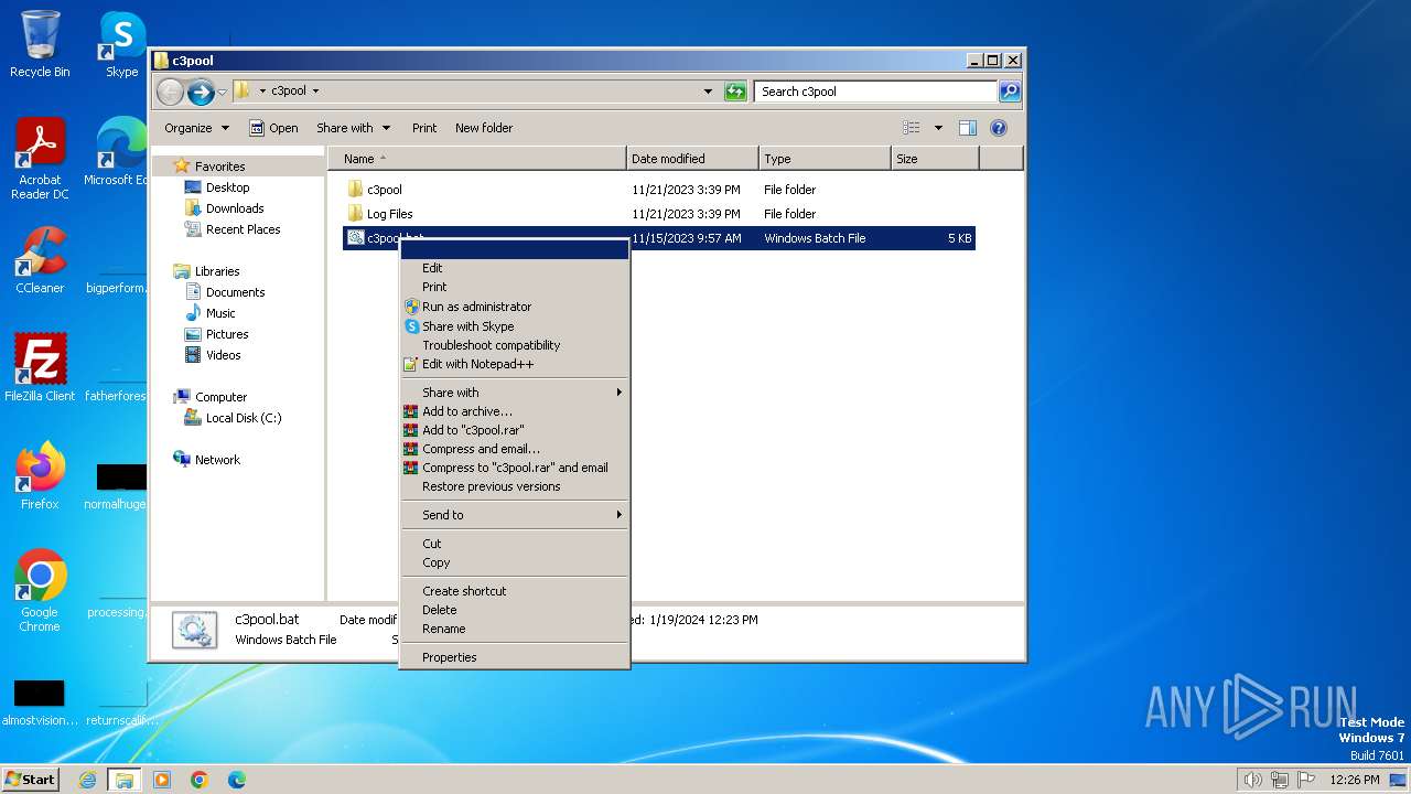 Malware Analysis C3pool.zip Malicious Activity 