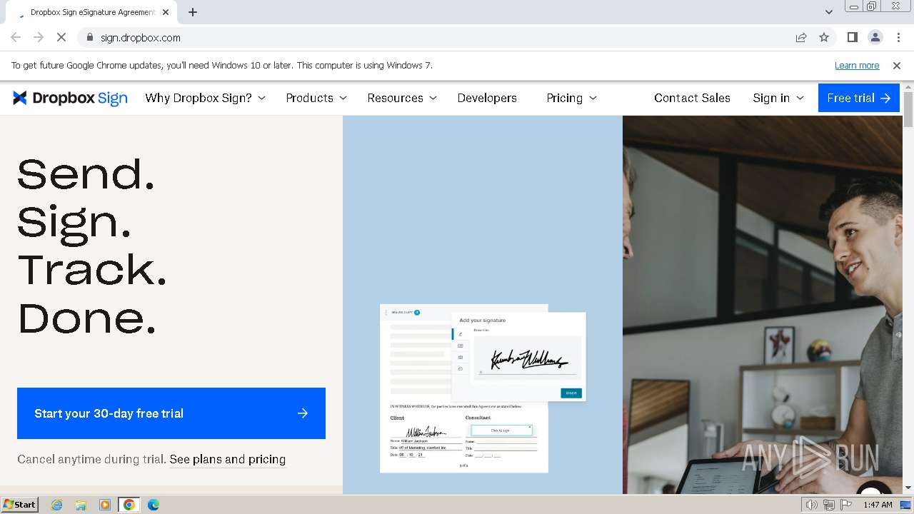 Malware analysis hellosign.com Malicious activity | ANY.RUN - Malware Sandbox Online