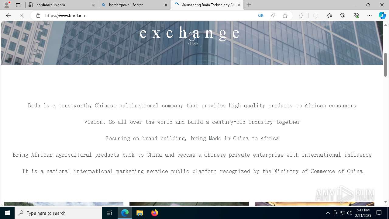 Analysis https://bordargroup.com No threats detected - Interactive analysis ANY.RUN