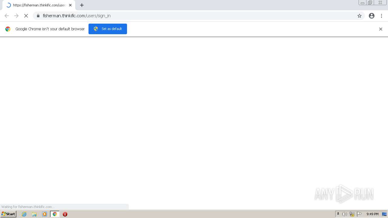 Malware analysis https://fisherman.thinkific.com/users/sign_in Malicious activity | ANY.RUN ...
