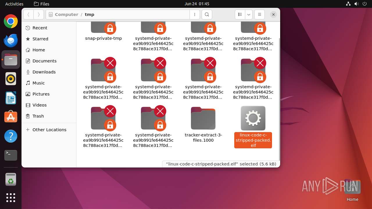 Malware analysis linux-code-c-stripped-packed No threats detected | ANY ...
