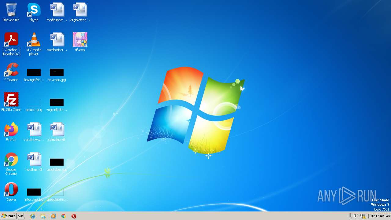 Malware analysis tif.exe Malicious activity | ANY.RUN - Malware Sandbox ...