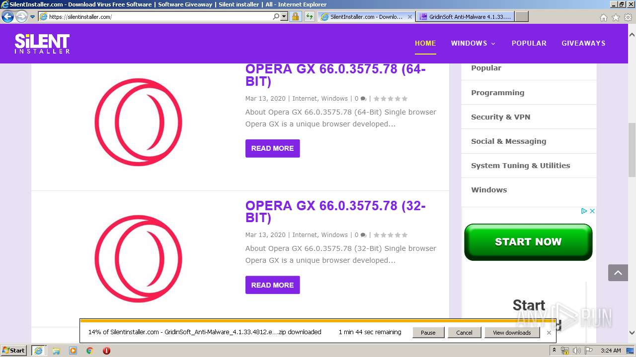 Analysis https://Silentinstaller.com-Virus_total_uploader_2.2.exe.zip Malicious activity ...