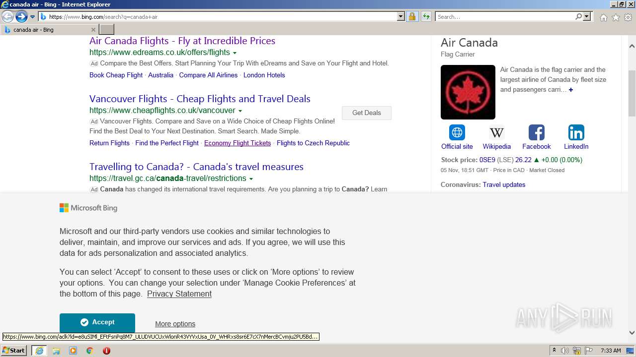 Malware analysis https://www.bing.com/search?q=canada+air&src=IE-SearchBox&FORM=IESR4A&PC=UF03 ...