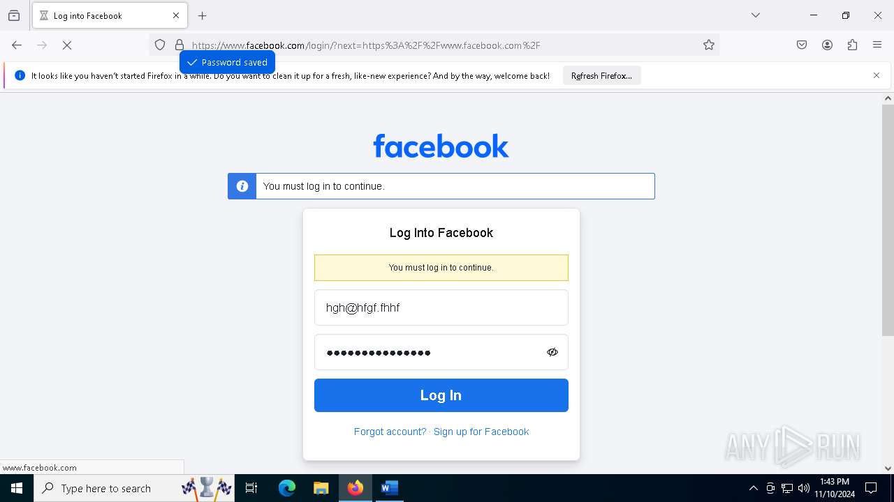 Analysis Report .doc (MD5: 7B959BD4161CD7B591758EE0DED944B9) Suspicious ...
