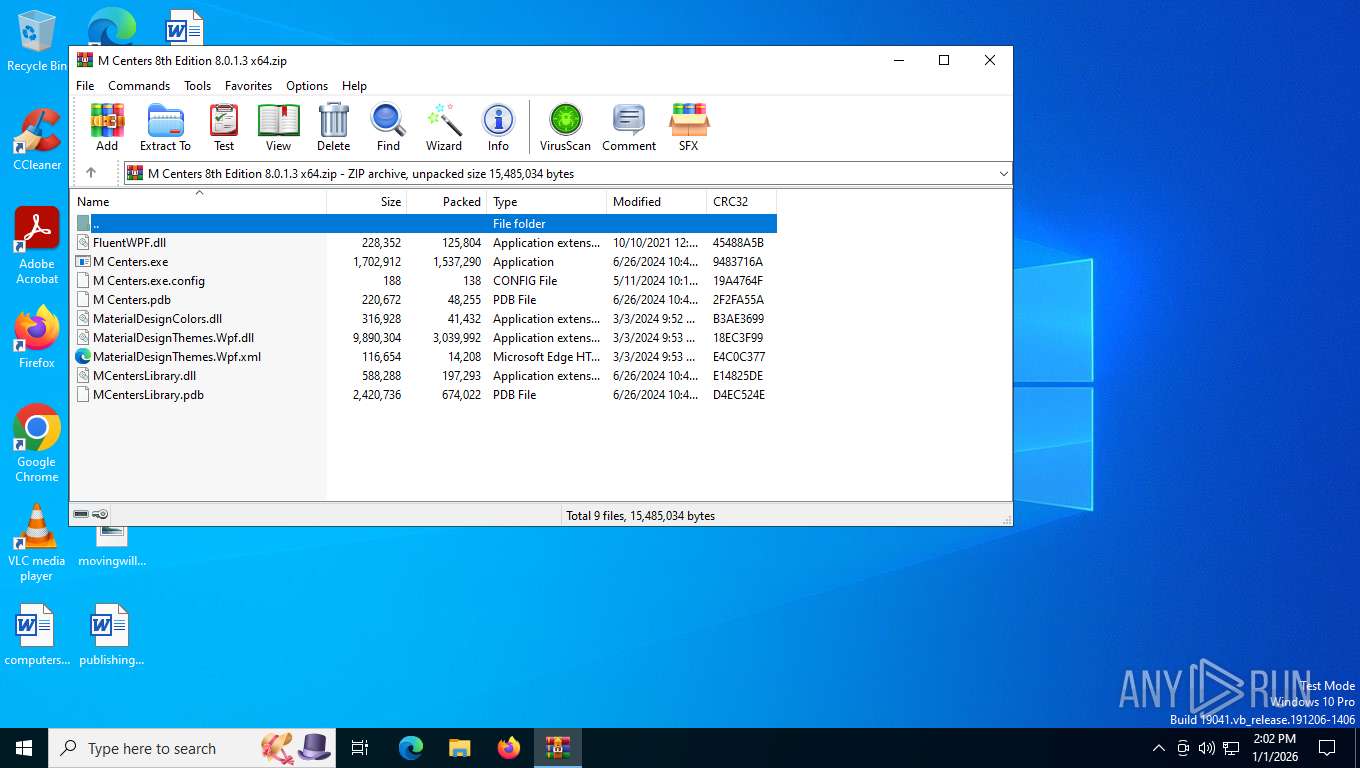 Malware analysis M Centers 8th Edition 8.0.1.3 x64.zip Malicious ...