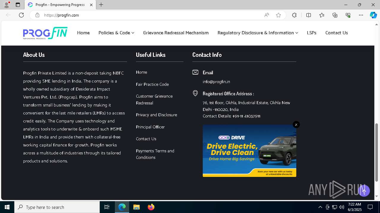 Malware analysis https://progfin.com/ No threats detected | ANY.RUN - Malware Sandbox Online