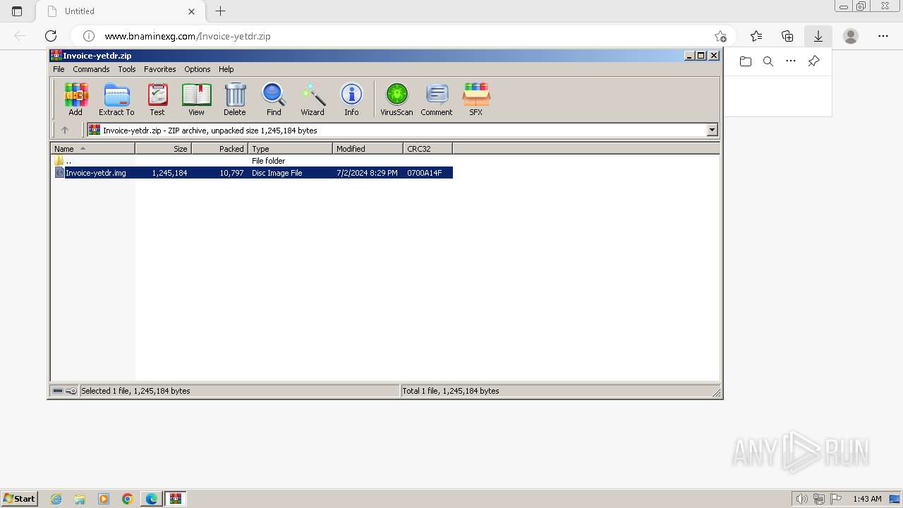 Malware Analysis Http: Www.bnaminexg.com Invoice-yetdr.zip Malicious