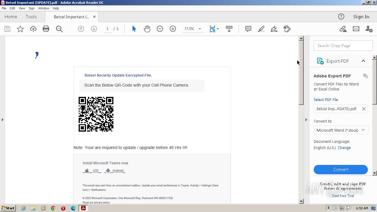Malware analysis Betsol Important (UPDATE).pdf No threats detected ...