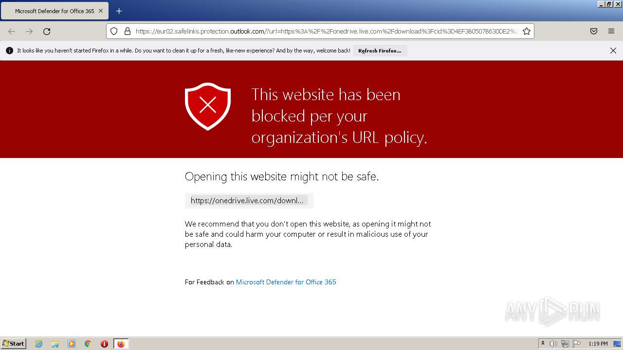 Malware analysis https://eur02.safelinks.protection.outlook.com/?url ...