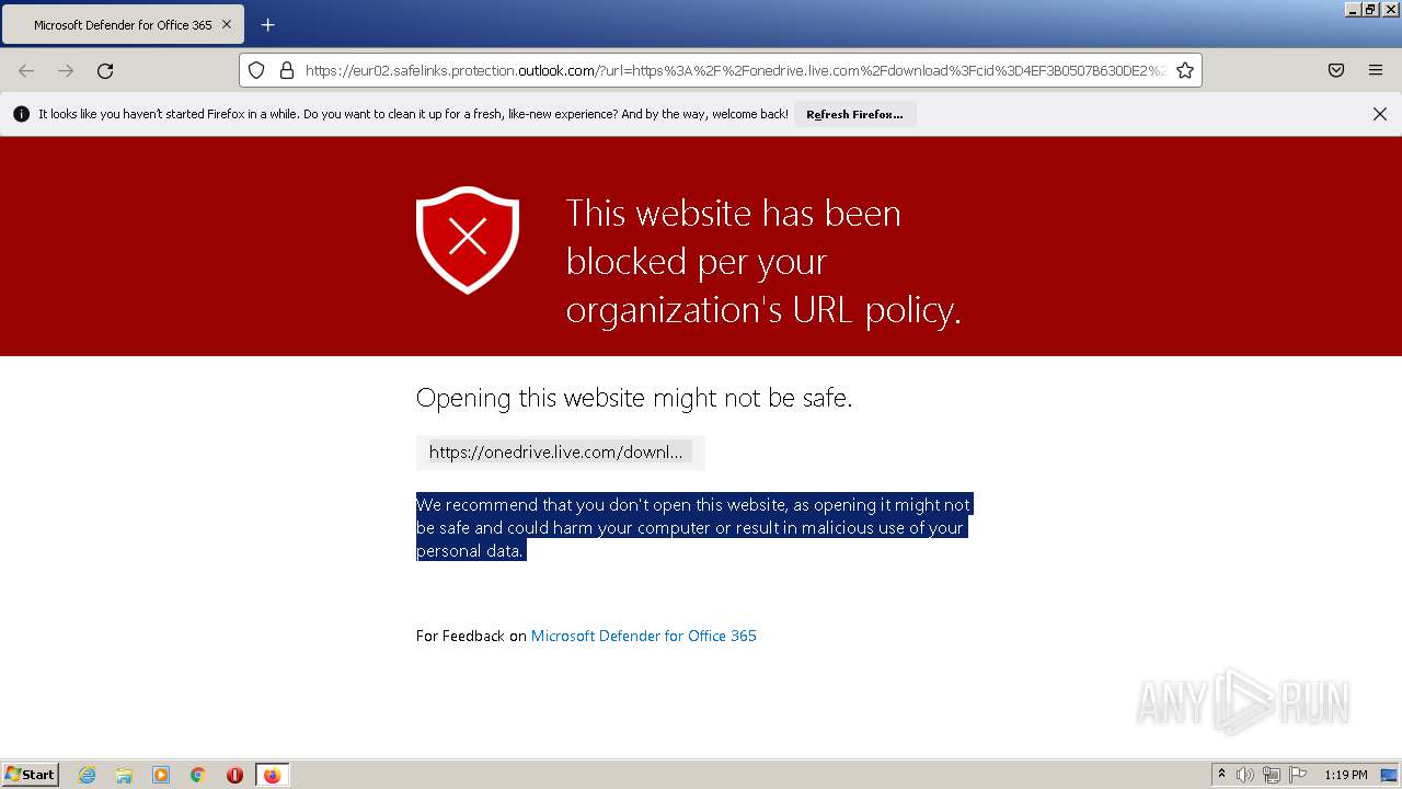 Malware analysis https://eur02.safelinks.protection.outlook.com/?url ...