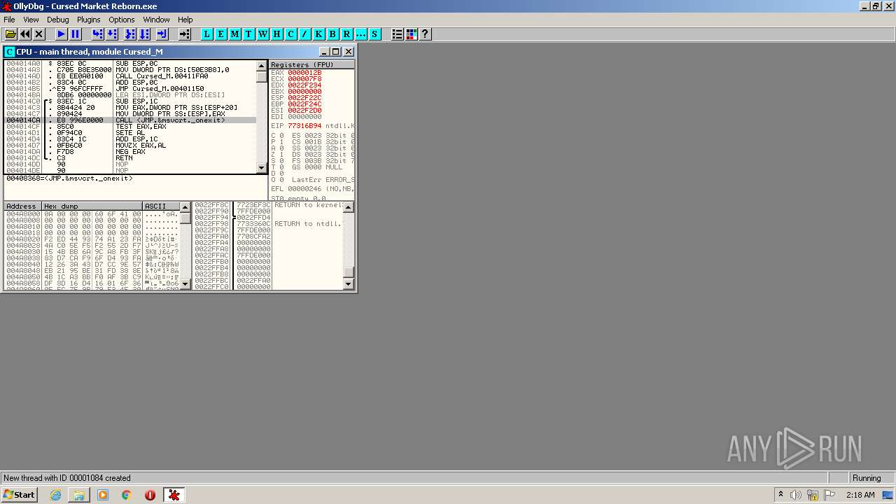 Analysis Cursed Market Reborn (4.0.0.9).rar (MD5: C6FE6B28EF909D6E187FEA0A6BB5C3B0) Malicious ...