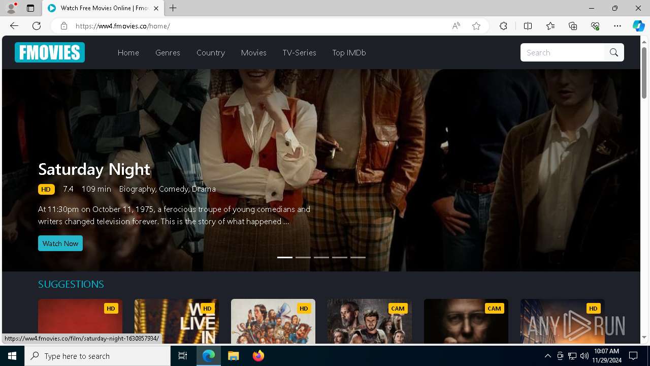 Malware analysis ww4.fmovies.co Malicious activity | ANY.RUN - Malware Sandbox Online