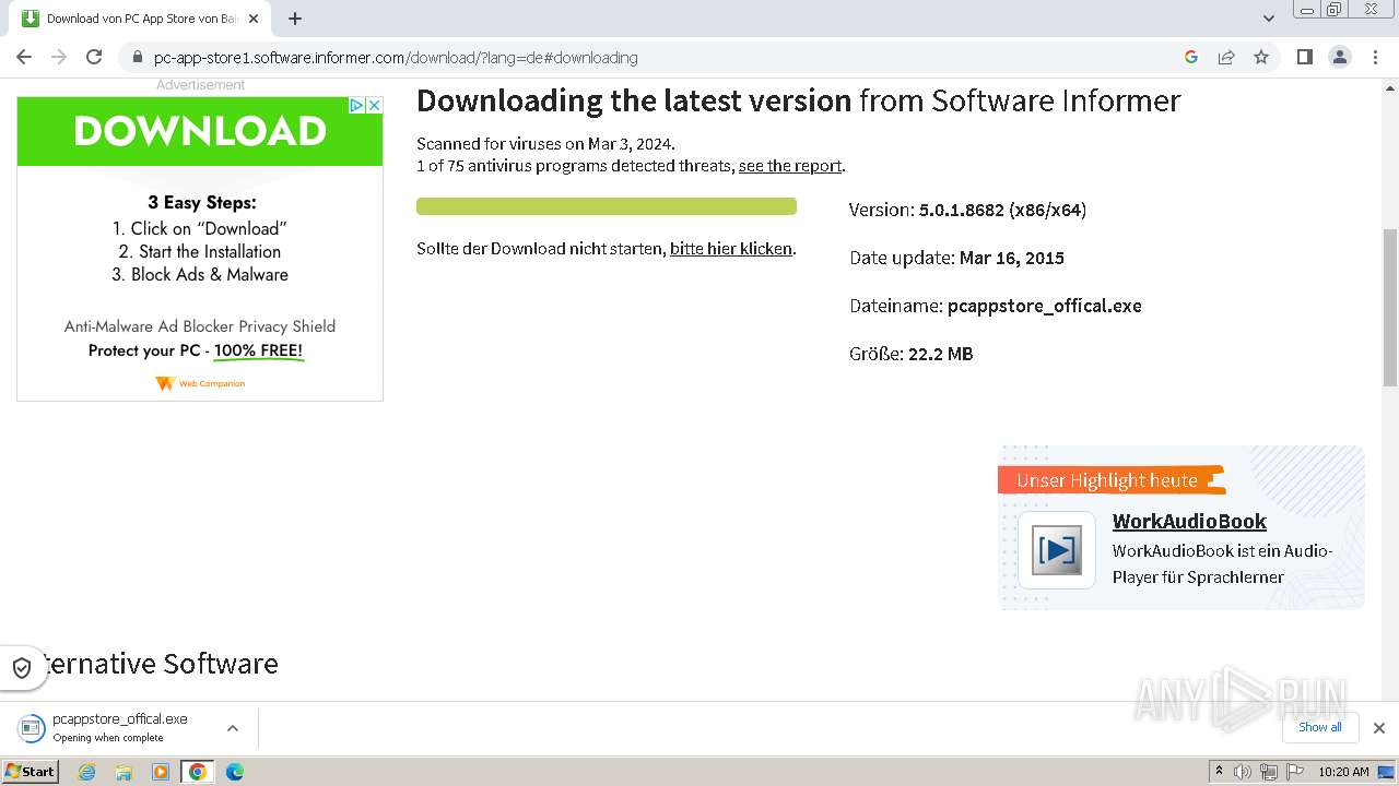 Malware analysis pcapp.store Suspicious activity | ANY.RUN - Malware ...