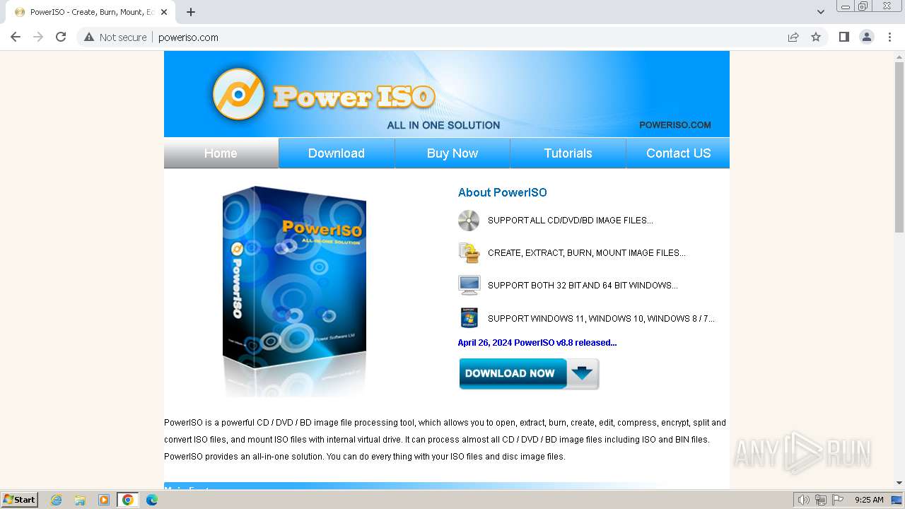 Malware analysis www.poweriso-mirror.com Malicious activity | ANY.RUN ...