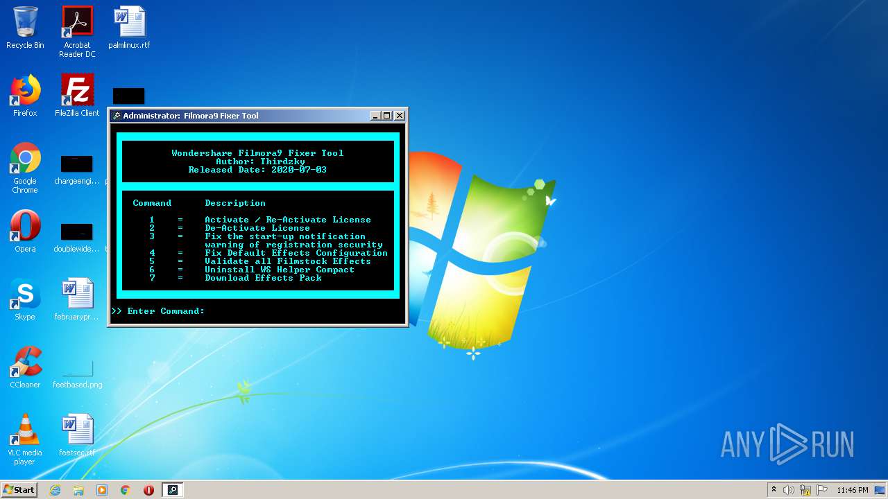 Malware analysis Filmora9 Fixer Tool.exe No threats detected | ANY.RUN ...