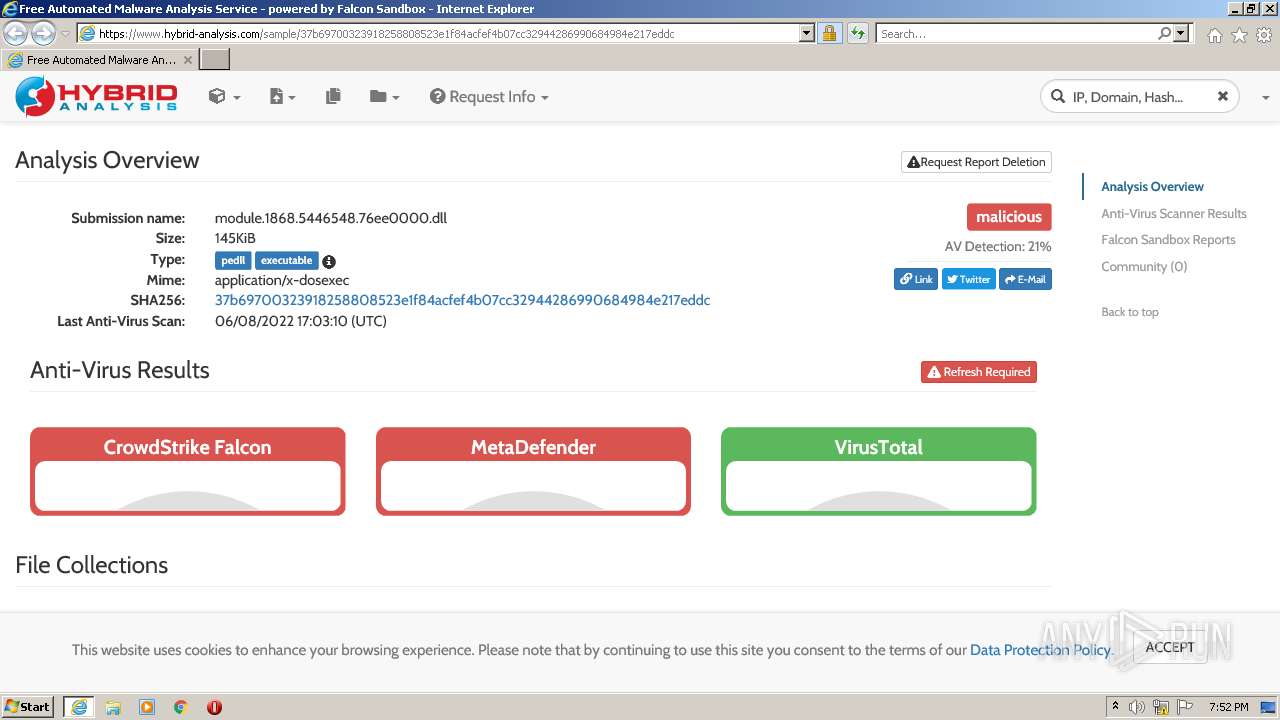 Malware analysis https://www.hybrid-analysis.com/sample ...