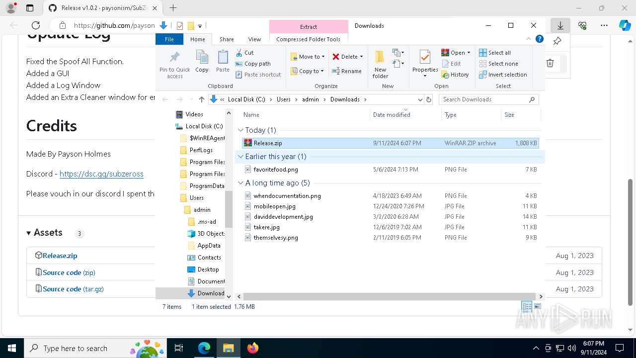 Malware analysis https://github.com/paysonism/SubZero-Spoofer/releases/tag/v1.0.2 Malicious ...