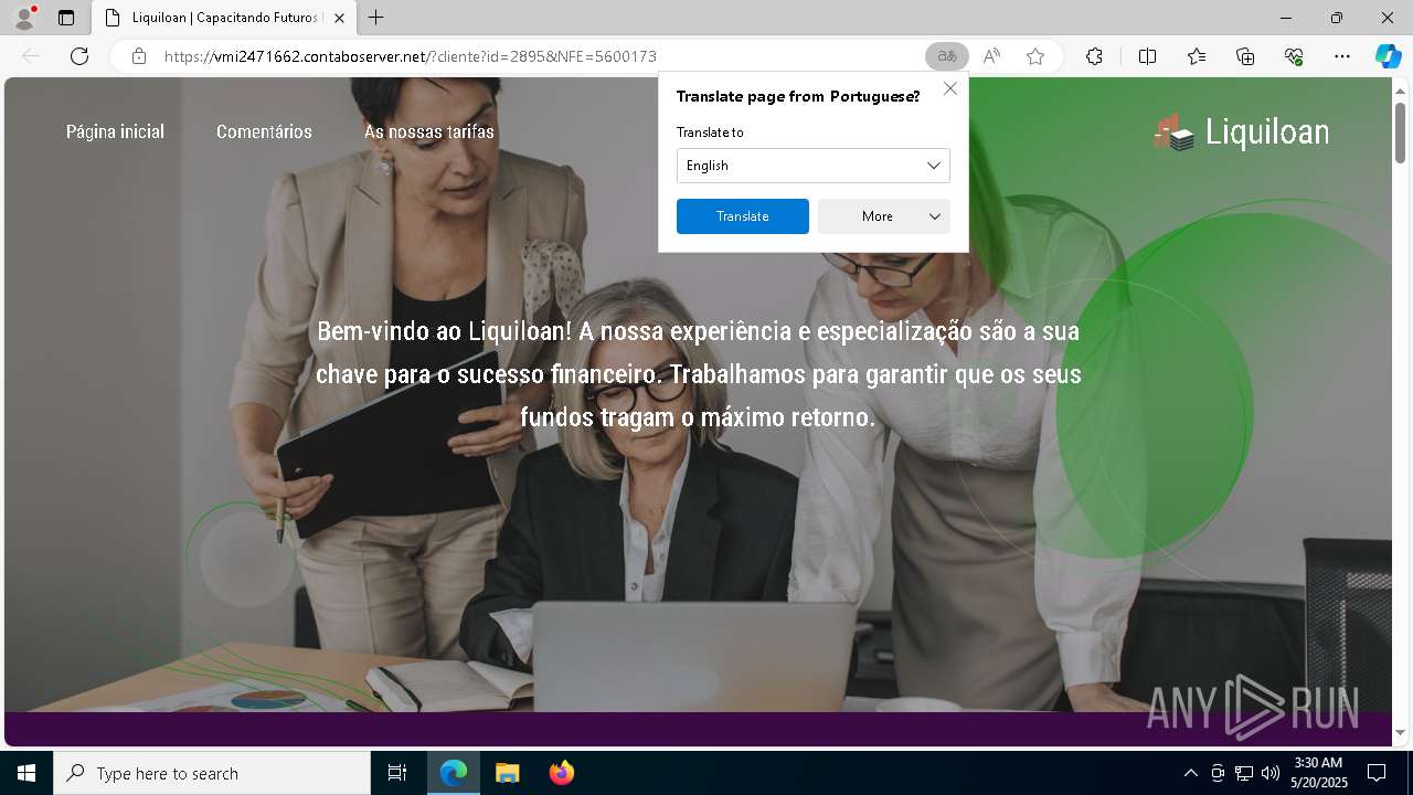 Analysis https://vmi2471662.contaboserver.net/?cliente?id=2895&NFE ...