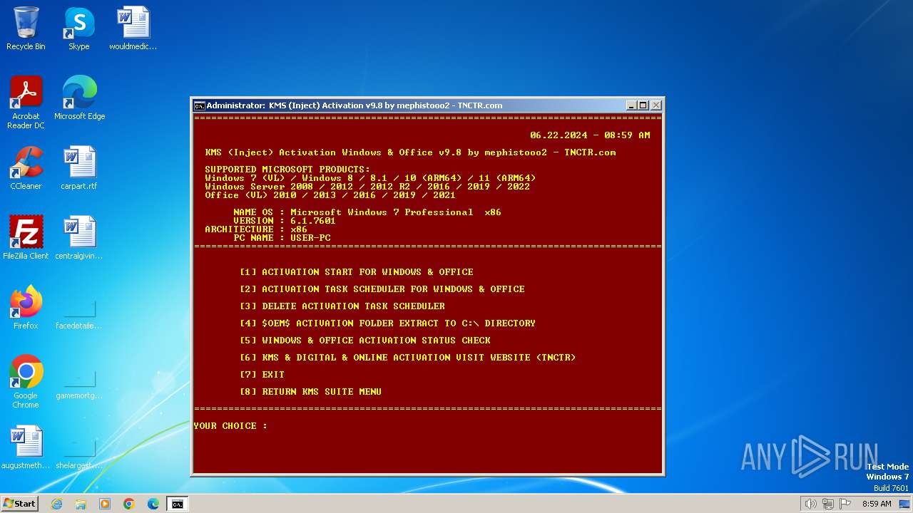 Malware analysis KMS_Suite.v9.8.EN.bat Malicious activity | ANY.RUN ...