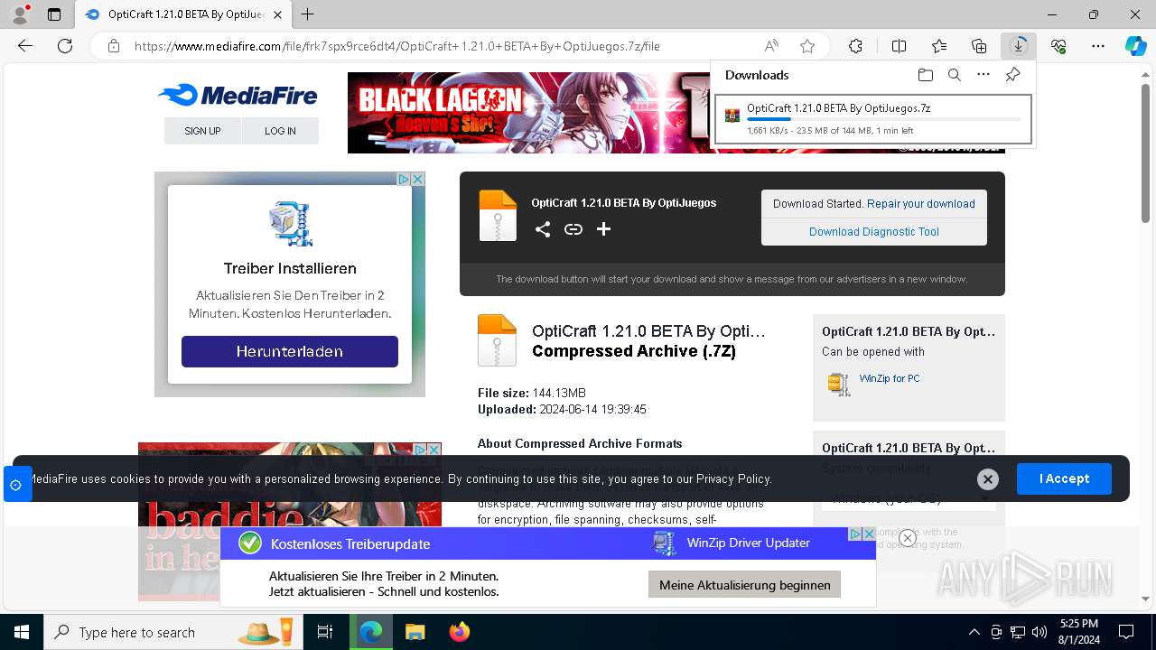 Malware analysis https://optijuegos.github.io Malicious activity | ANY.RUN - Malware Sandbox Online