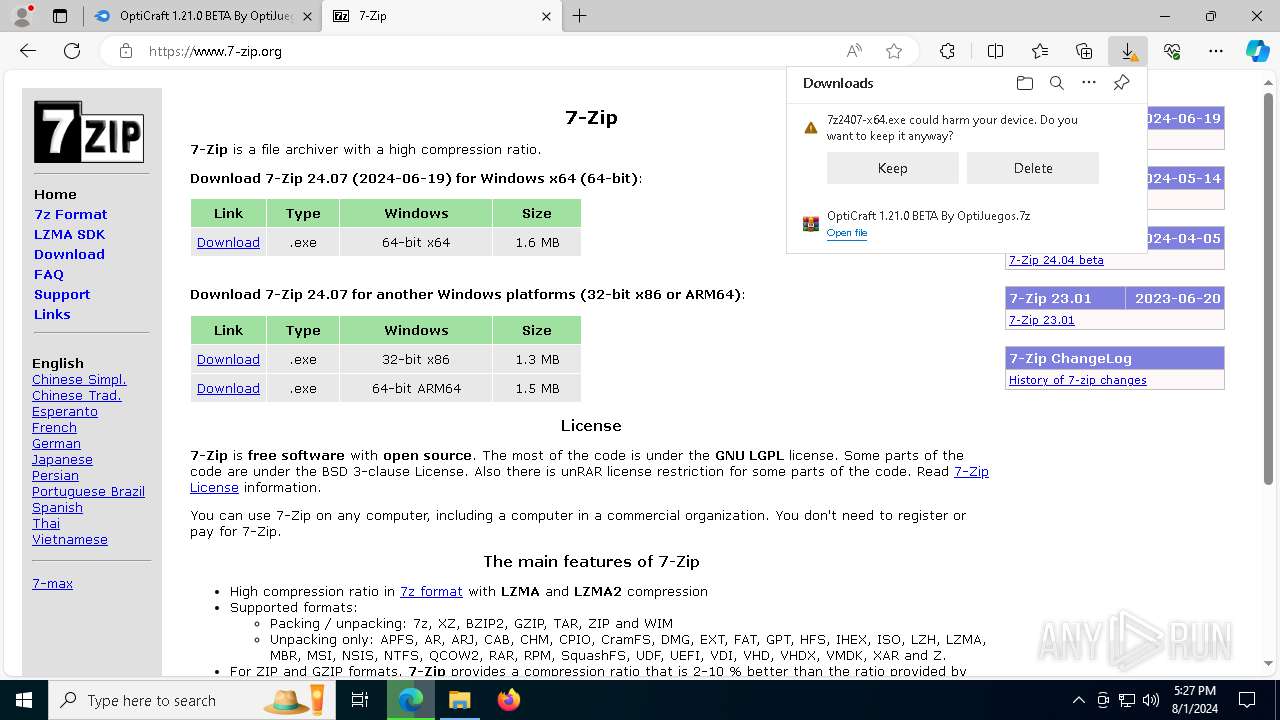 Malware analysis https://optijuegos.github.io Malicious activity | ANY.RUN - Malware Sandbox Online