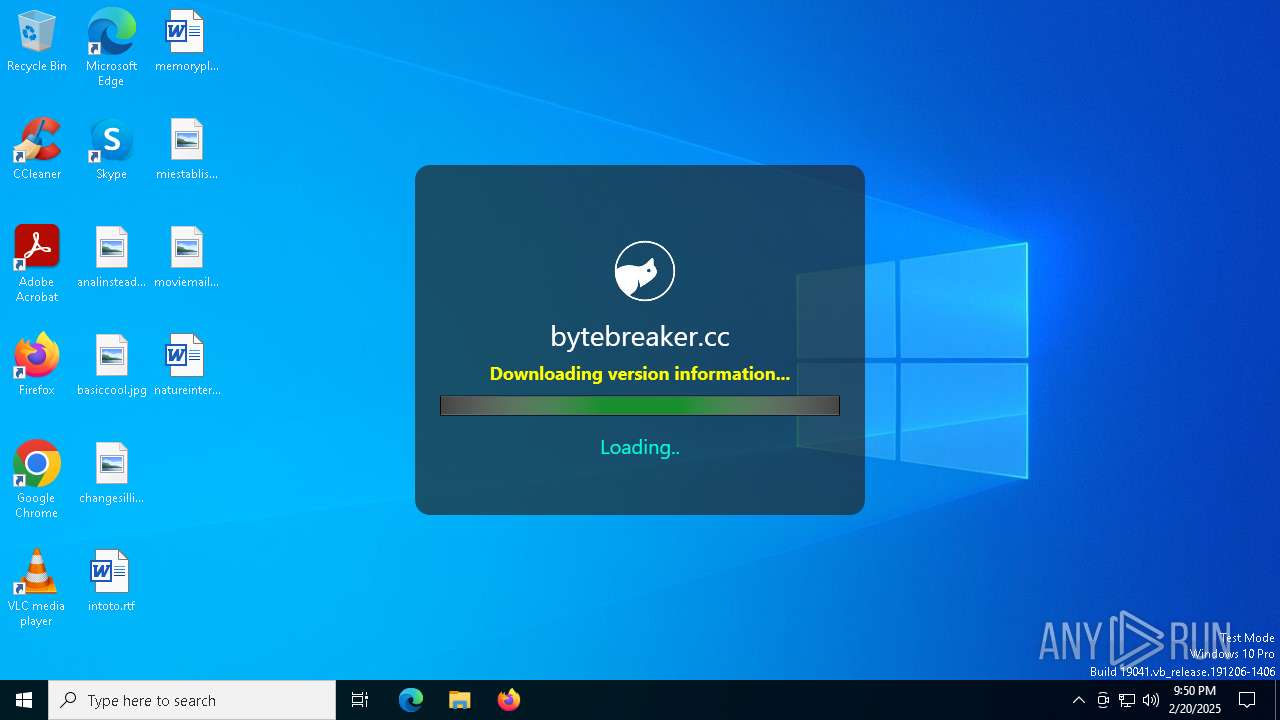 Malware analysis bytebreaker.exe Malicious activity | ANY.RUN - Malware Sandbox Online