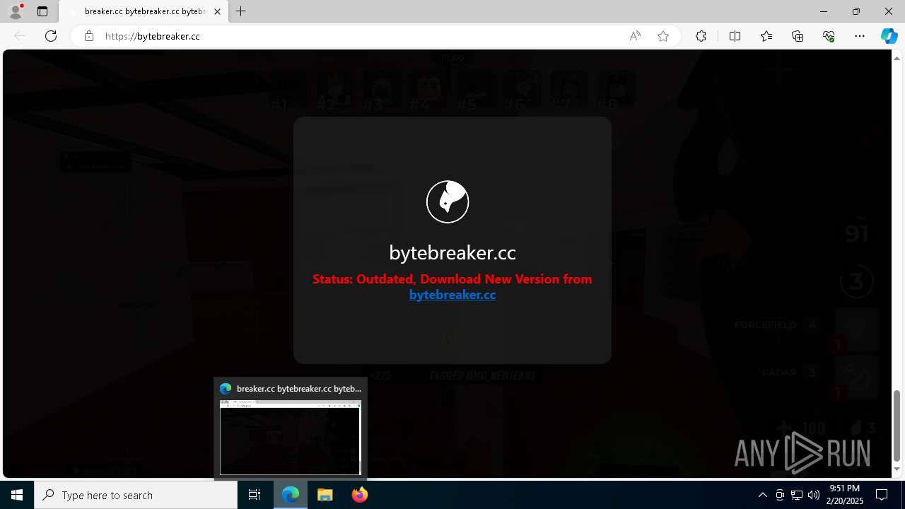 Malware analysis bytebreaker.exe Malicious activity | ANY.RUN - Malware Sandbox Online
