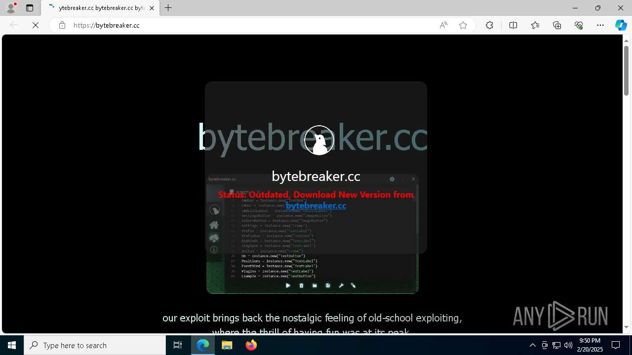 Malware analysis bytebreaker.exe Malicious activity | ANY.RUN - Malware Sandbox Online