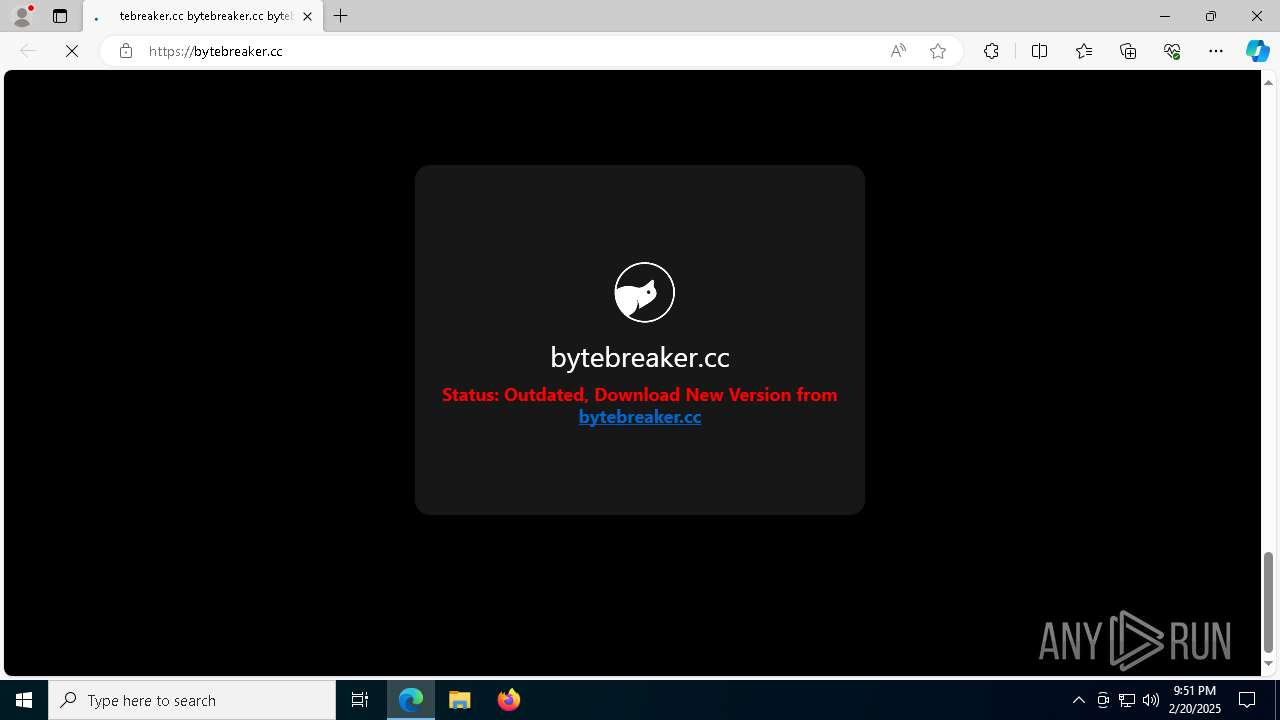 Malware analysis bytebreaker.exe Malicious activity | ANY.RUN - Malware Sandbox Online