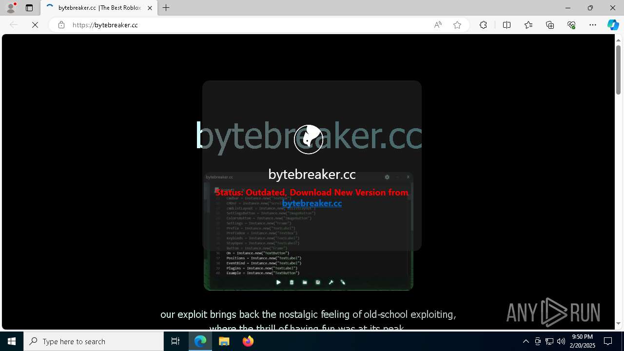 Malware analysis bytebreaker.exe Malicious activity | ANY.RUN - Malware Sandbox Online