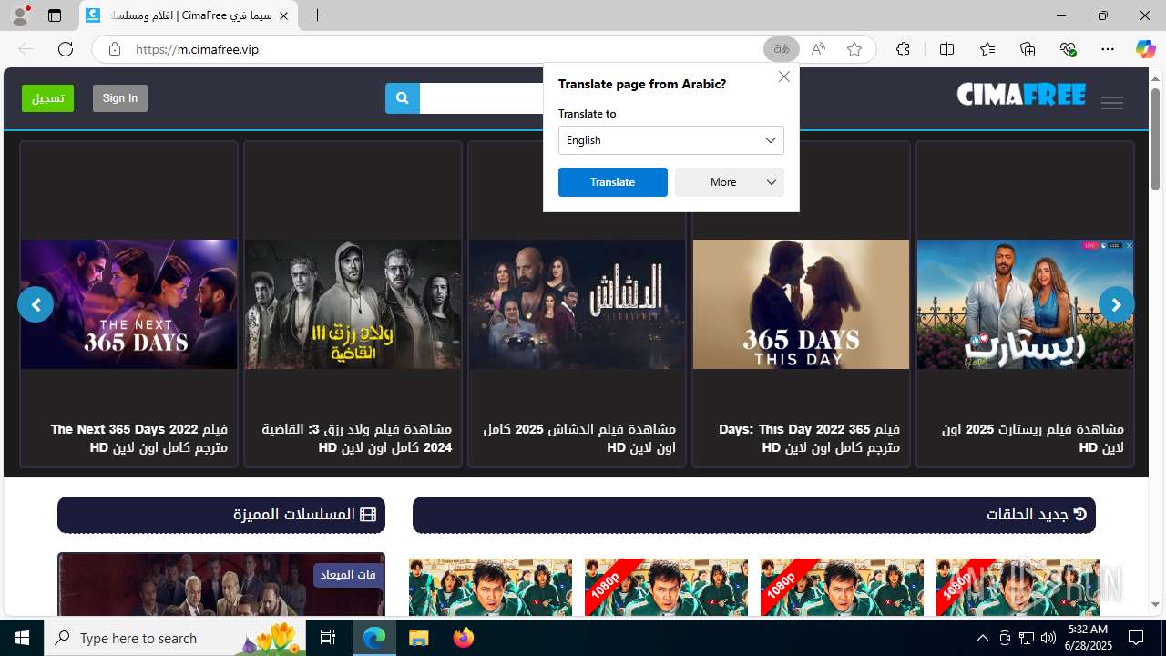 Malware analysis m.cimafree.vip/watch.php?vid=858e4b7ec%20Requested ...