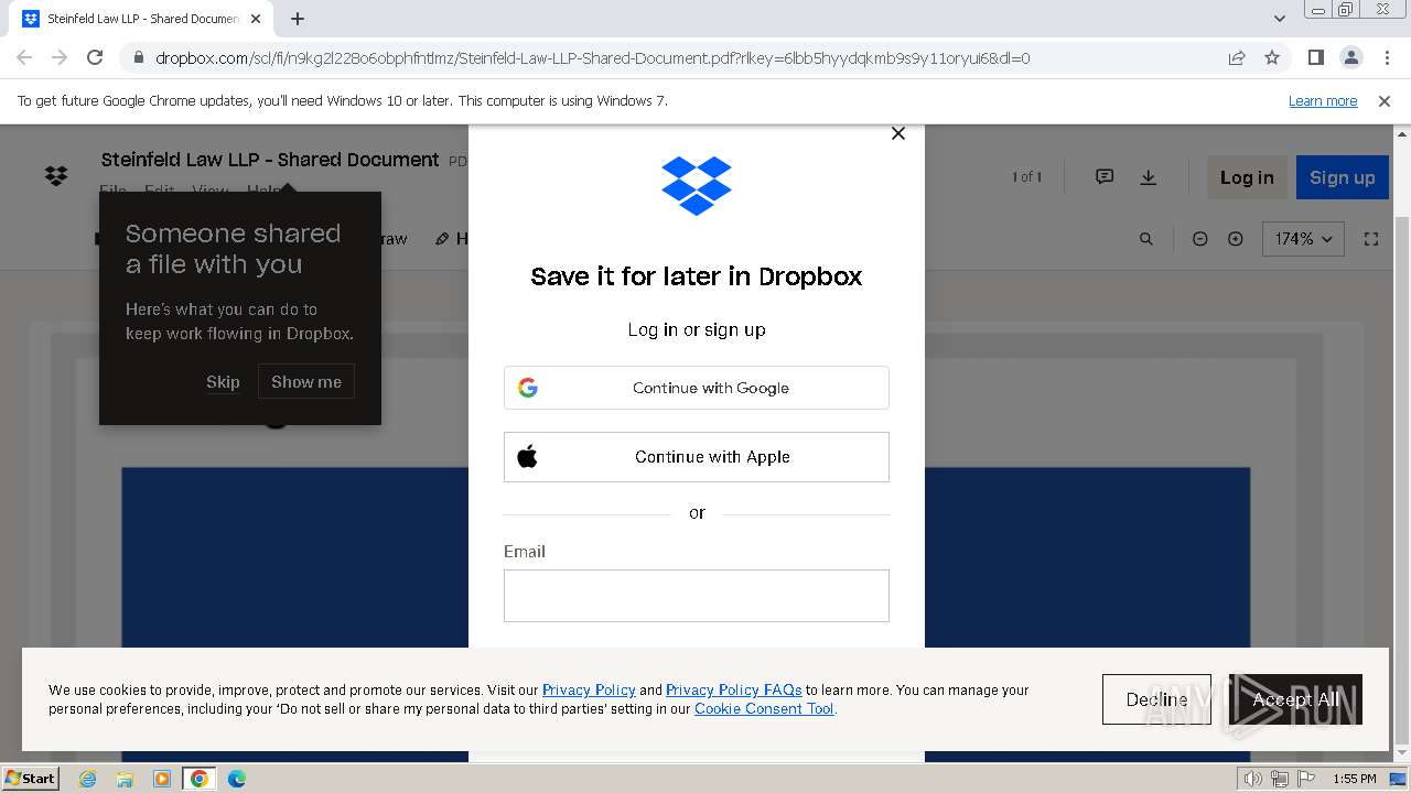 Malware analysis https://urldefense.com/v3/__https://www.dropbox.com ...