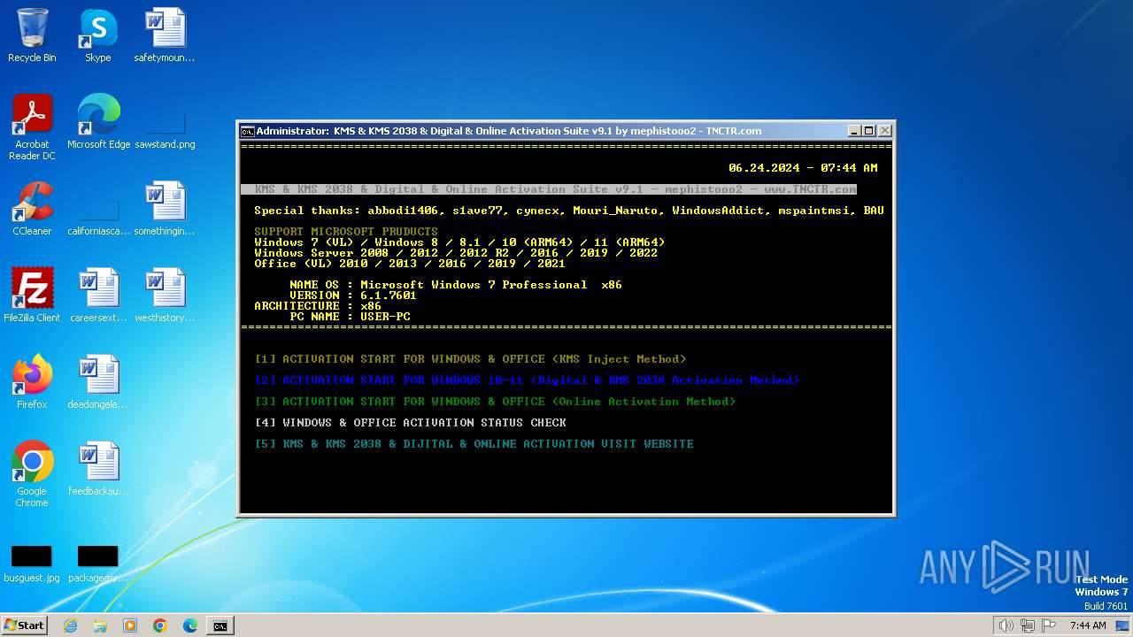 Malware analysis KMS_Suite.v9.1.EN.bat Malicious activity | ANY.RUN ...