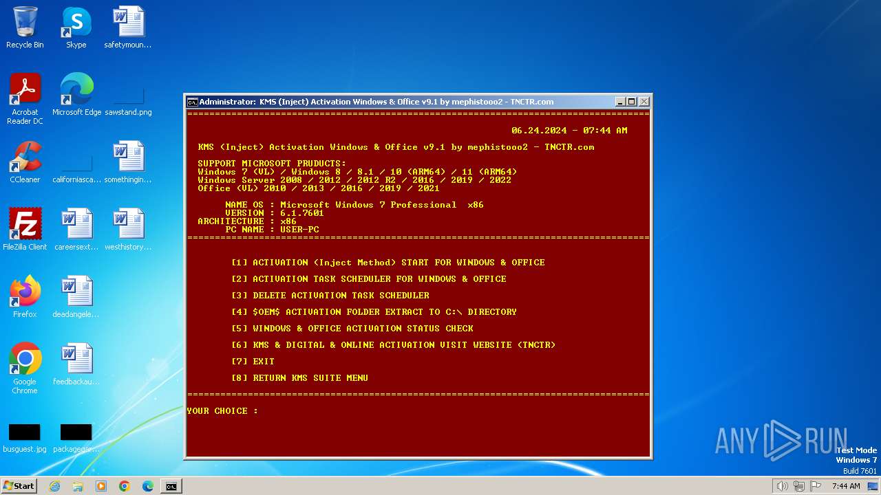 Malware analysis KMS_Suite.v9.1.EN.bat Malicious activity | ANY.RUN - Malware Sandbox Online