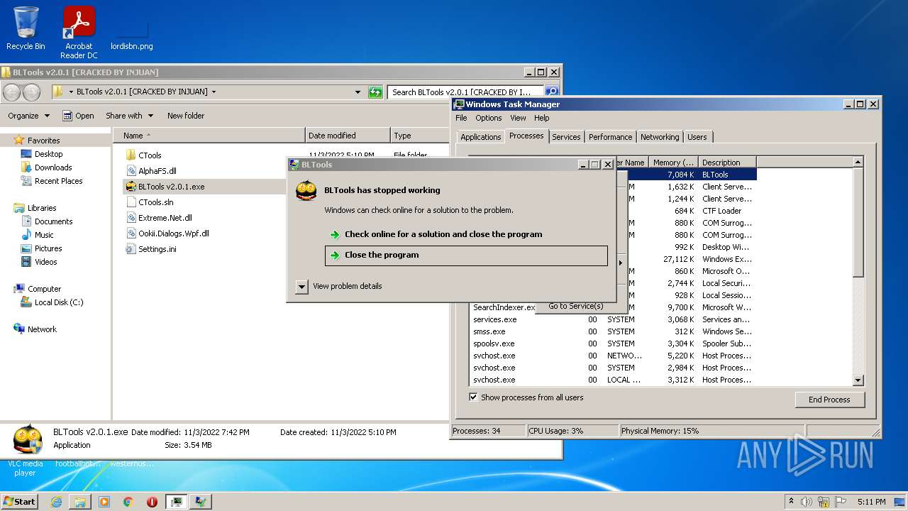Malware analysis BLTools v2.0.1 [CRACKED BY INJUAN].rar Malicious ...