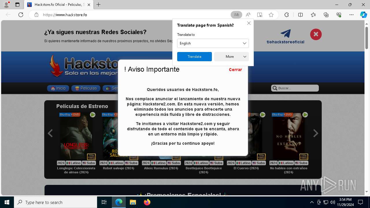 Analysis https://www.hackstore.fo/ No threats detected - Interactive ...