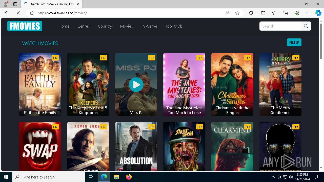 Malware analysis https://ww4.fmovies.co Malicious activity | ANY.RUN - Malware Sandbox Online