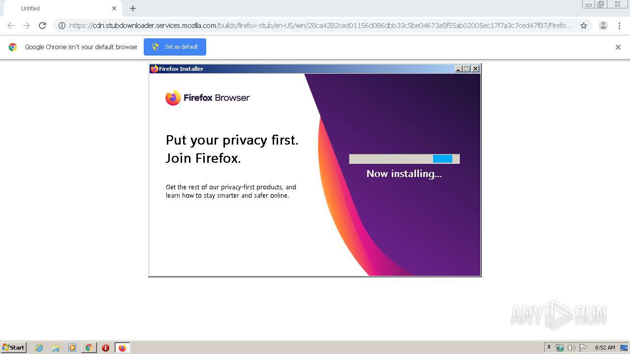 Malware analysis https://cdn.stubdownloader.services.mozilla.com/builds ...