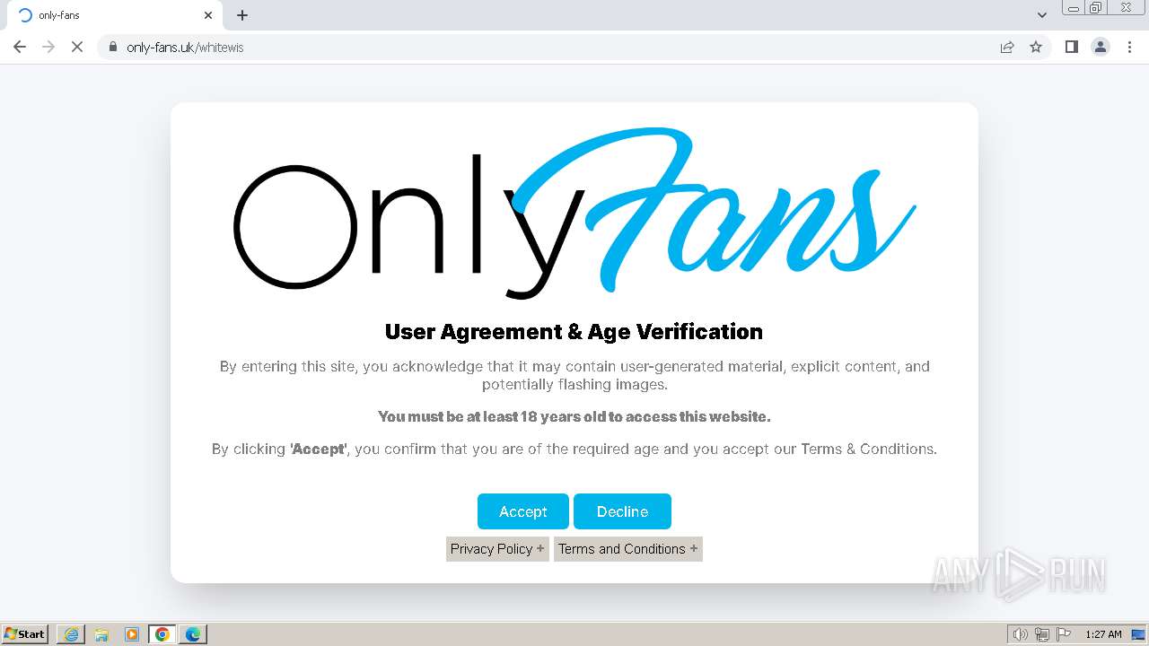 Malware analysis https://only-fans.uk/beautifulgirl Malicious activity | ANY.RUN - Malware ...