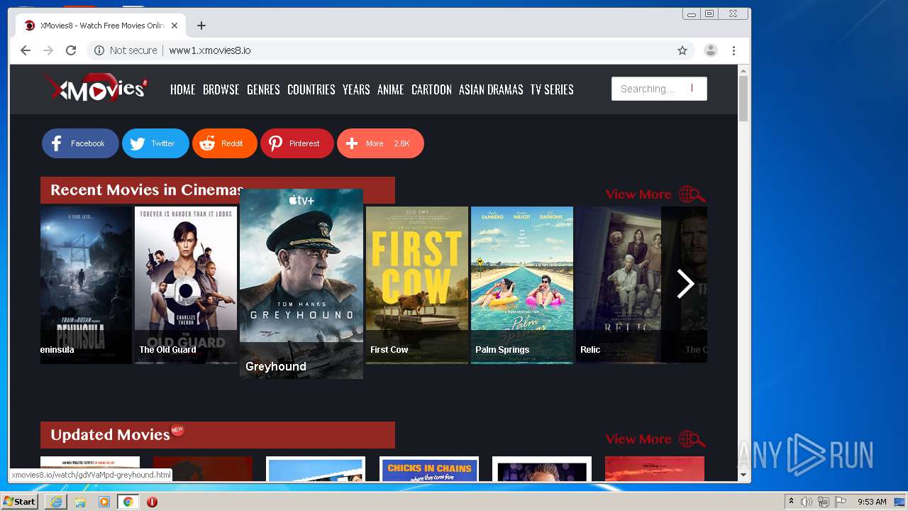 Malware analysis http://www1.xmovies8.io/ Malicious activity | ANY.RUN - Malware Sandbox Online