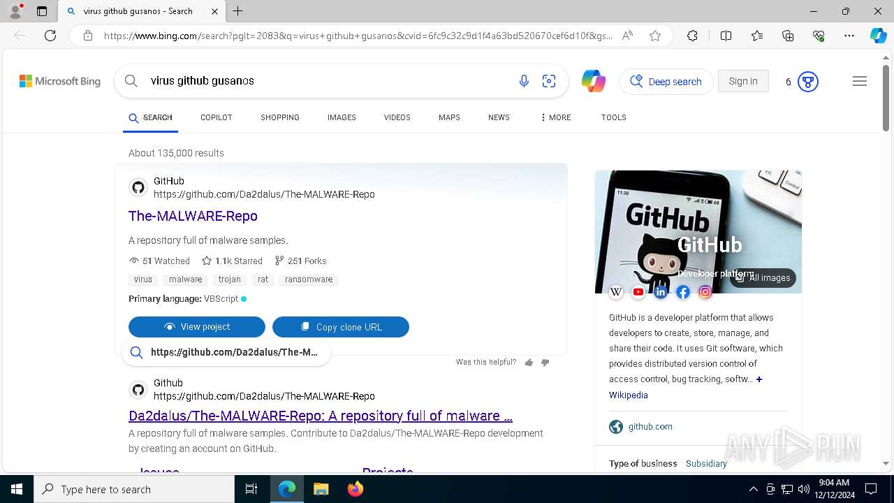 Malware analysis https://www.bing.com/search?pglt=2083&q=virus+github+gusanos&cvid ...