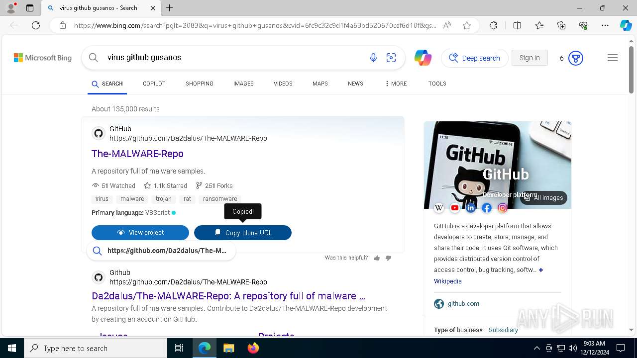Malware analysis https://www.bing.com/search?pglt=2083&q=virus+github+gusanos&cvid ...