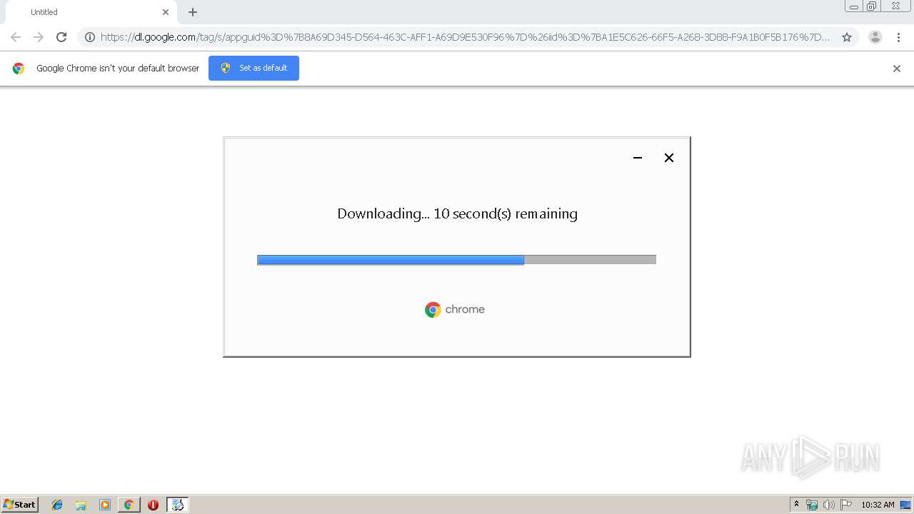 Malware analysis https://dl.google.com:443/tag/s/appguid%3D%7B8A69D345-D564-463C-AFF1 ...