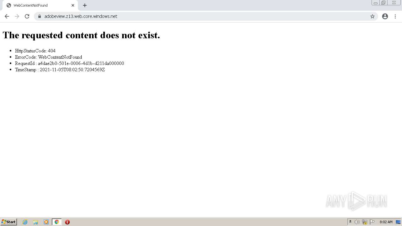Malware analysis https://adobeview.z13.web.core.windows.net/report.html Malicious activity | ANY ...